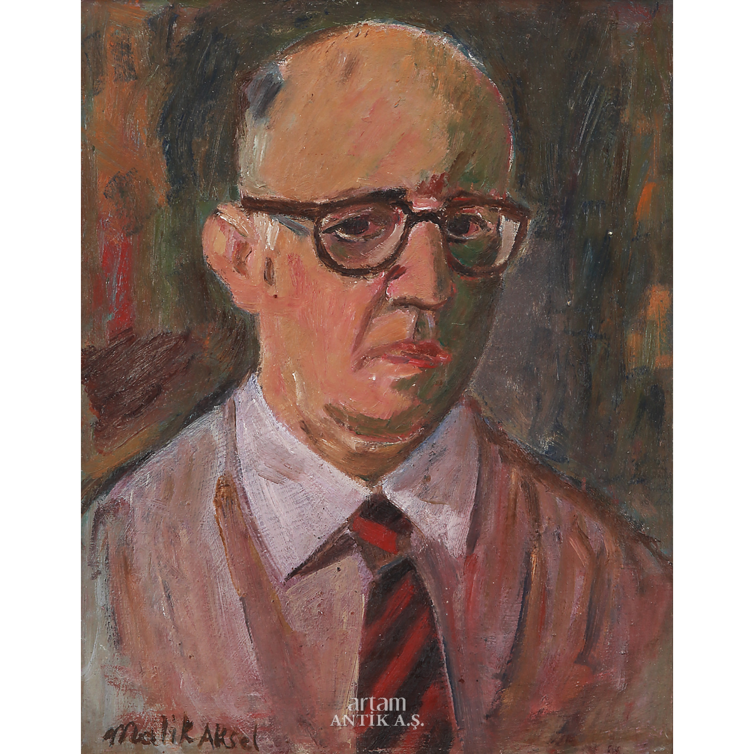 Malik Aksel (1903-1987) Portre - Artam Antik A.Ş. Müzayede
