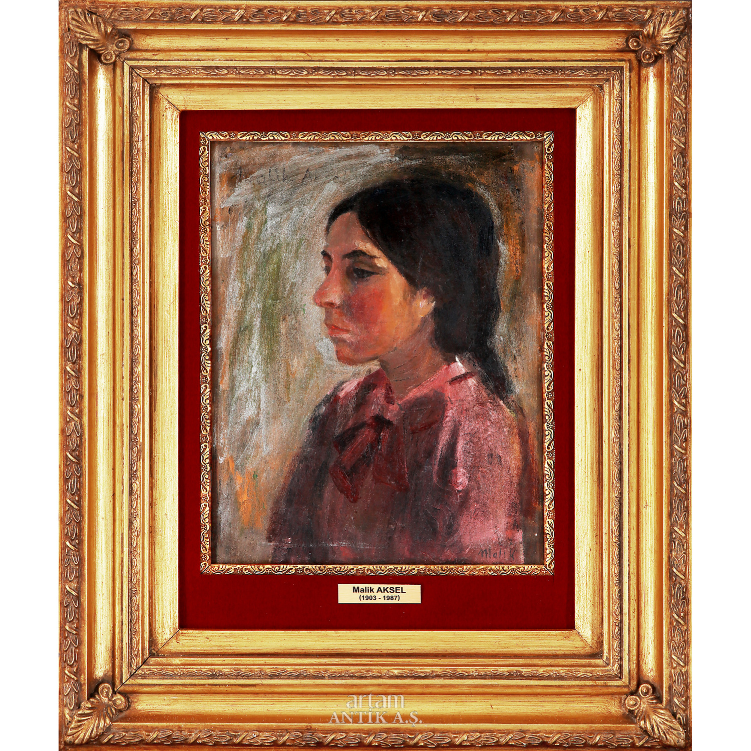 Malik Aksel (1903-1987) Portre - Artam Antik A.Ş. Müzayede