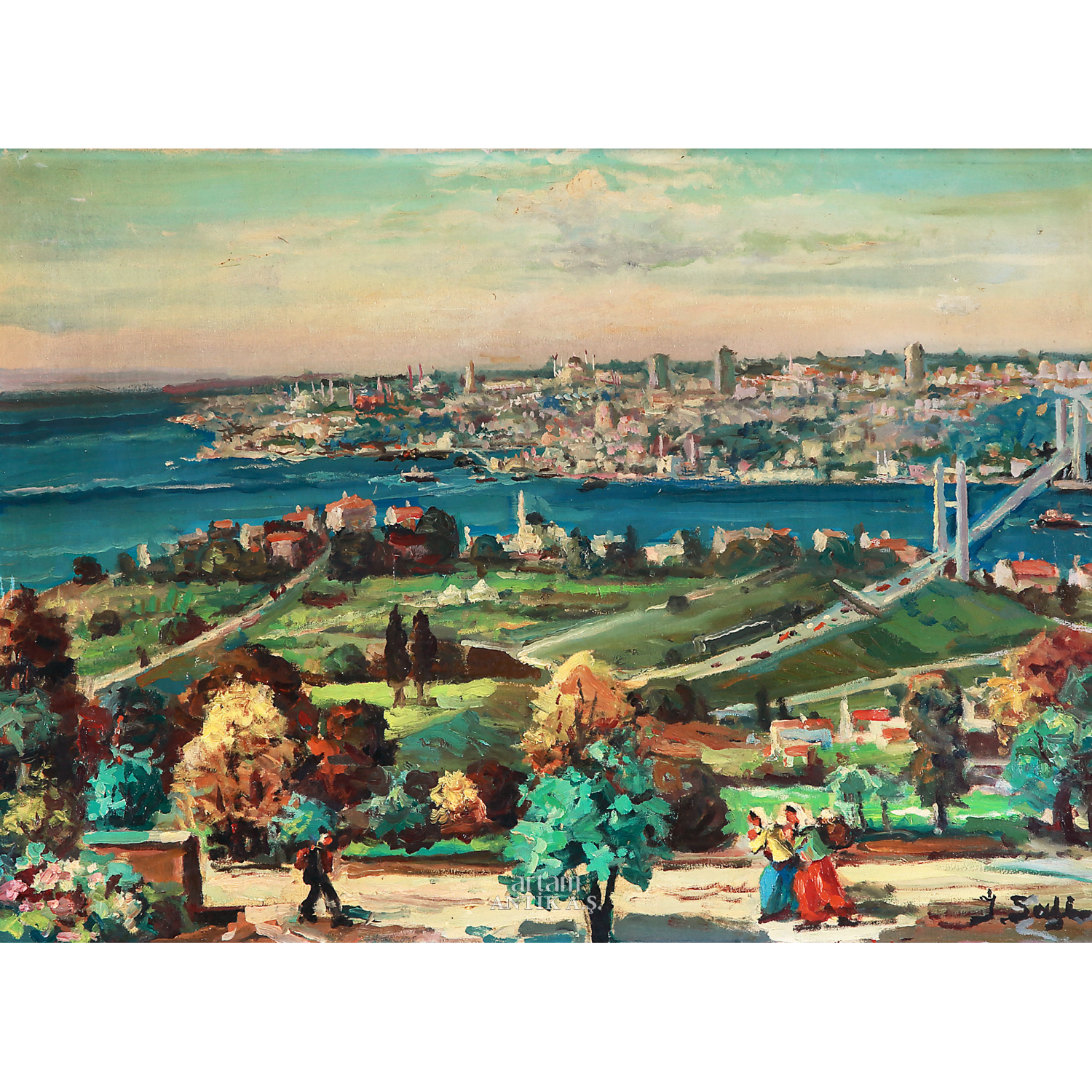 İbrahim Safi (1898-1983) "İstanbul" - Artam Antik A.Ş. Müzayede
