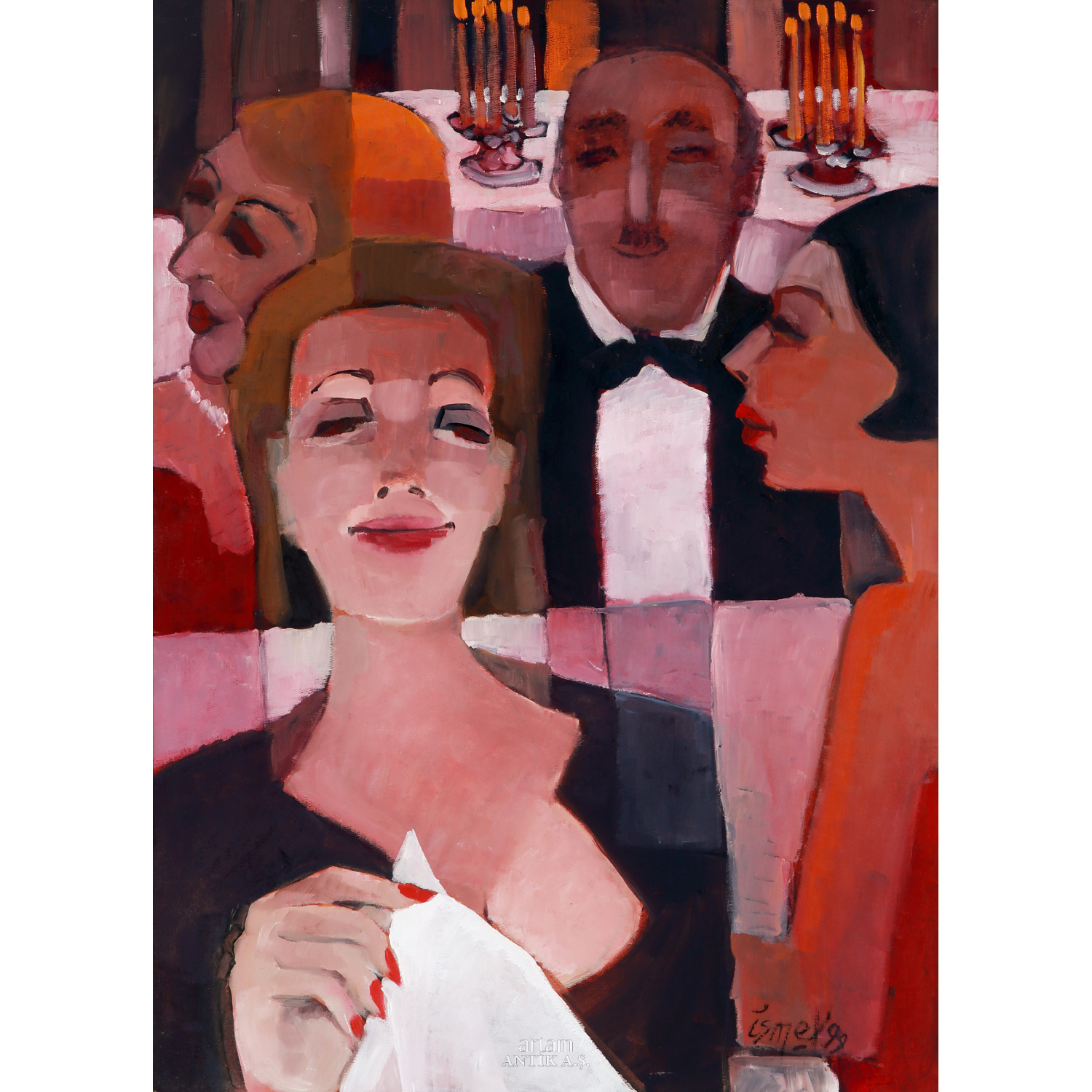 İsmet Birsel (1934-2017) "Resmi Davet II" - Artam Antik A.Ş. Müzayede