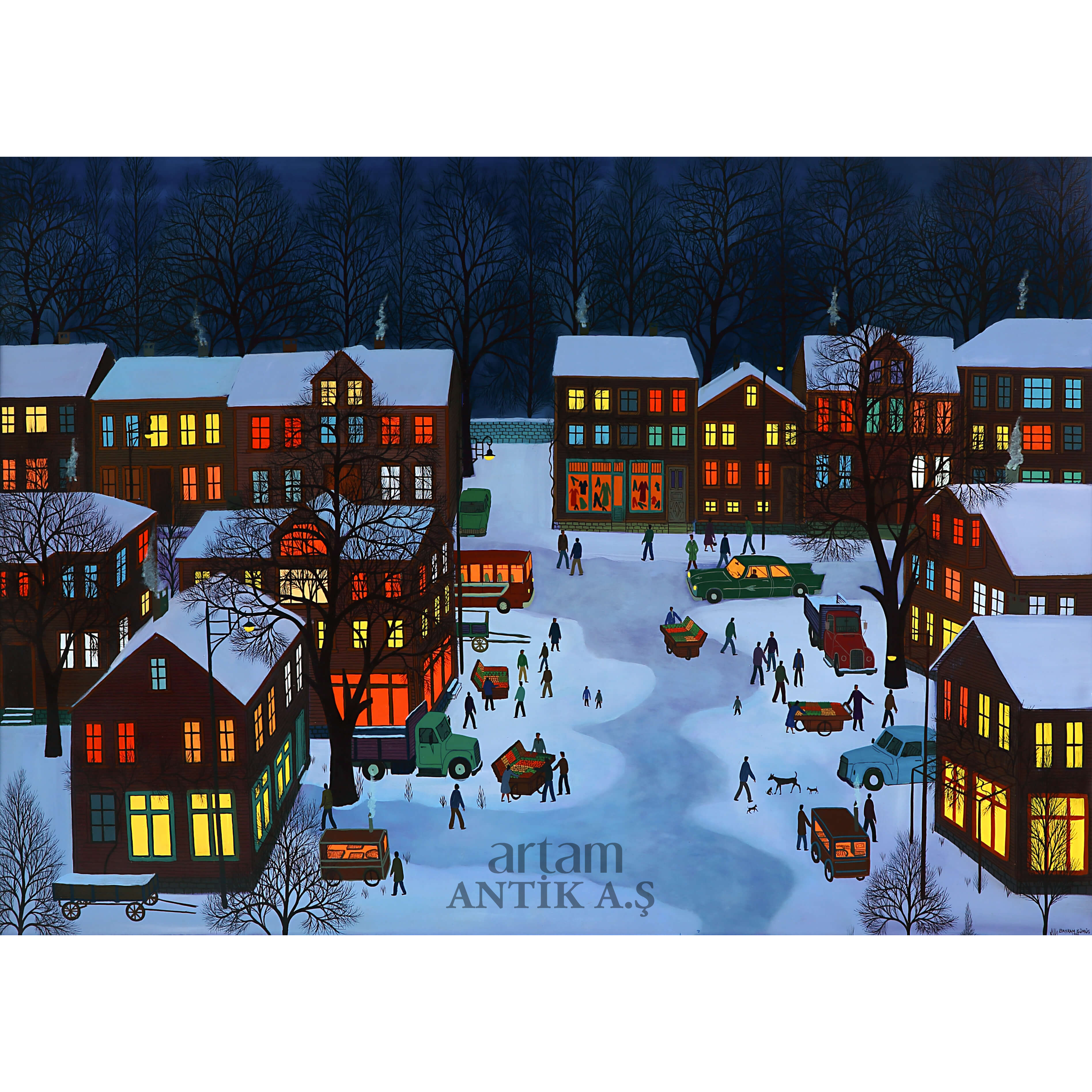 Bayram Gümüş (1960) "Karlı Peyzaj" - Artam Antik A.Ş. Müzayede