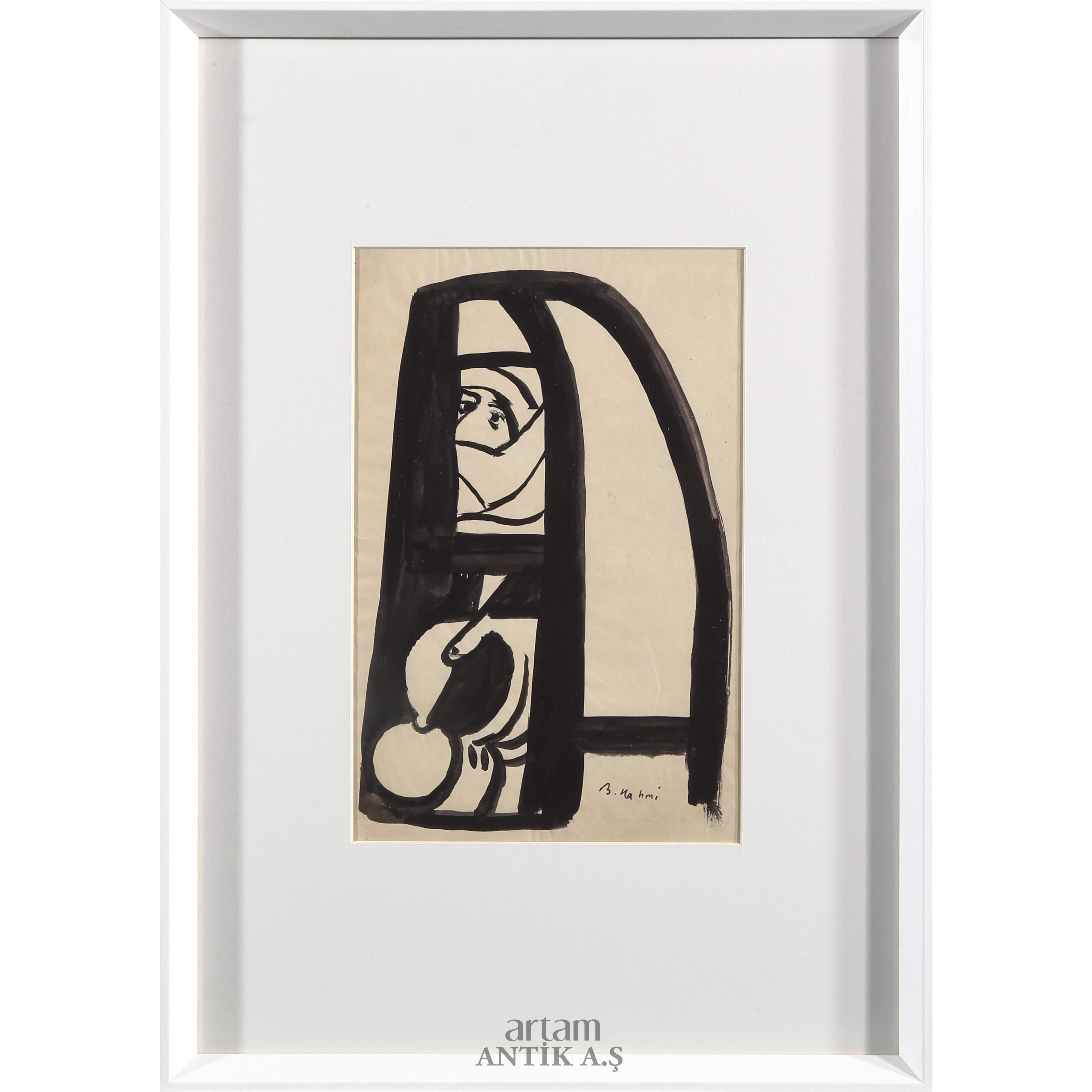 Bedri Rahmi Eyüboğlu (1911-1975) "Ana" - Artam Antik A.Ş. Müzayede