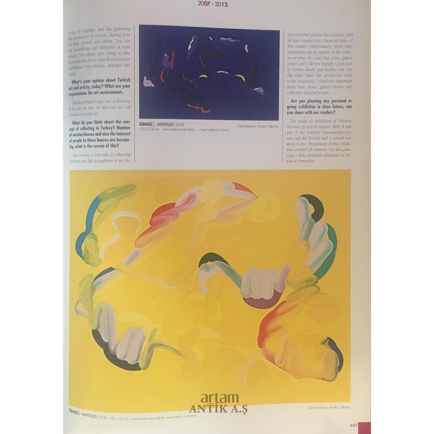 Mustafa Ata (1945) Untitled - Artam Antik A.Ş. Müzayede