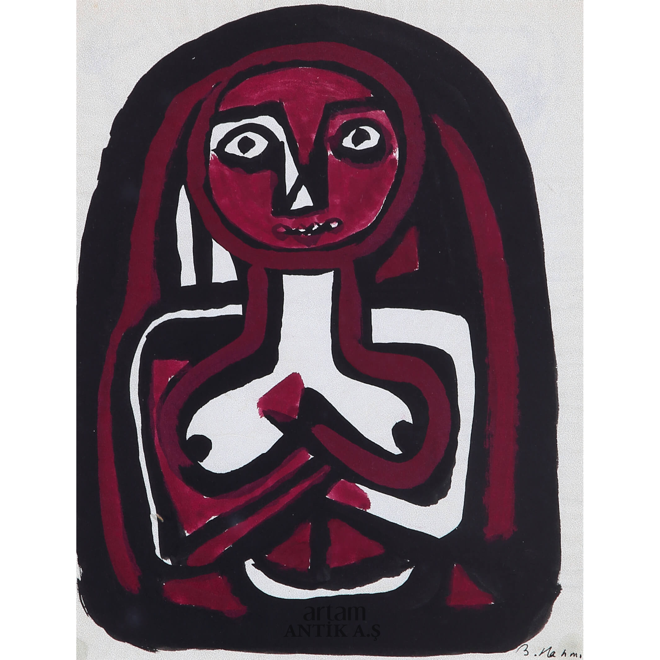 Bedri Rahmi Eyüboğlu (1911-1975) Figüratif - Artam Antik A.Ş. Müzayede