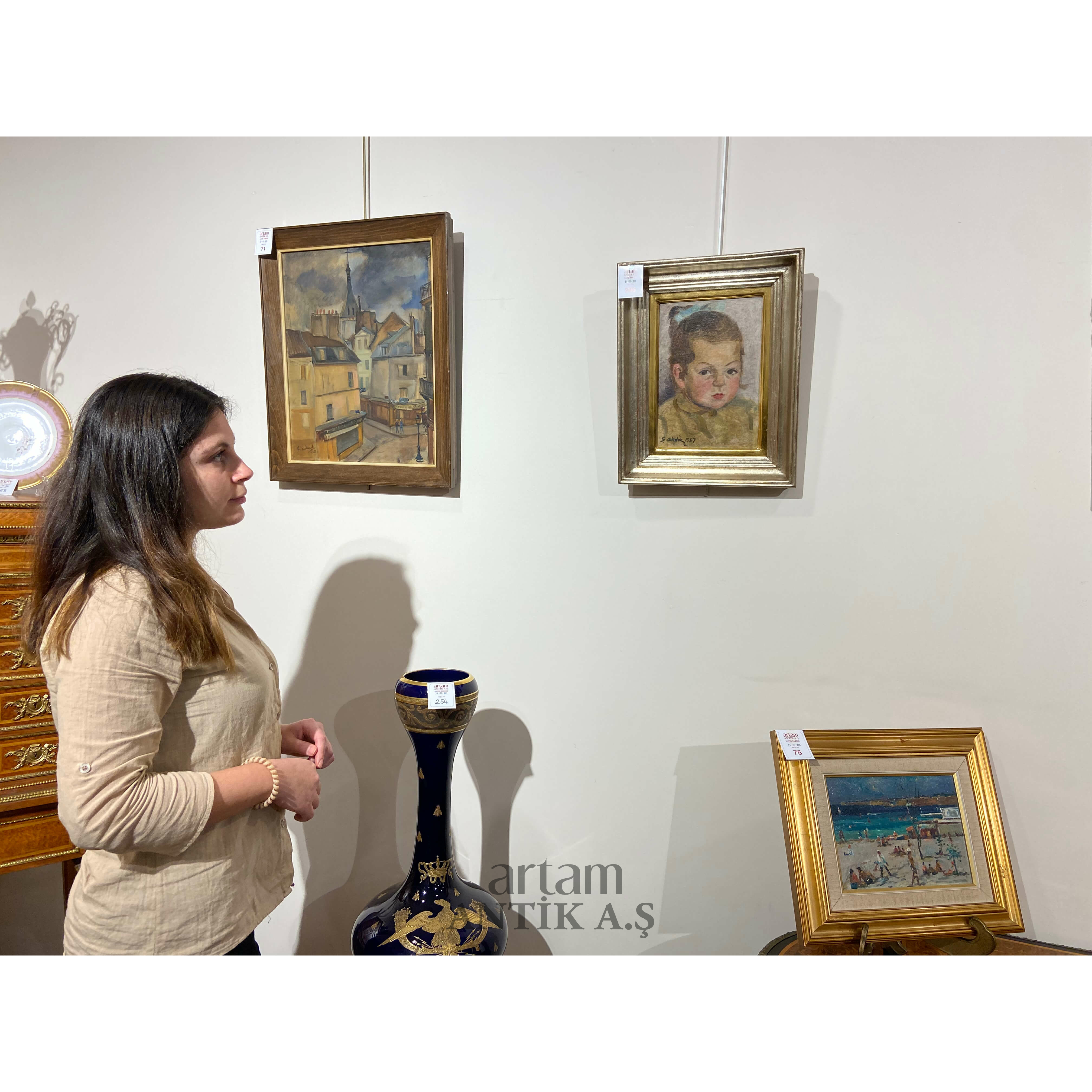 İbrahim Safi (1898-1983) "Florya Plajı" - Artam Antik A.Ş. Müzayede