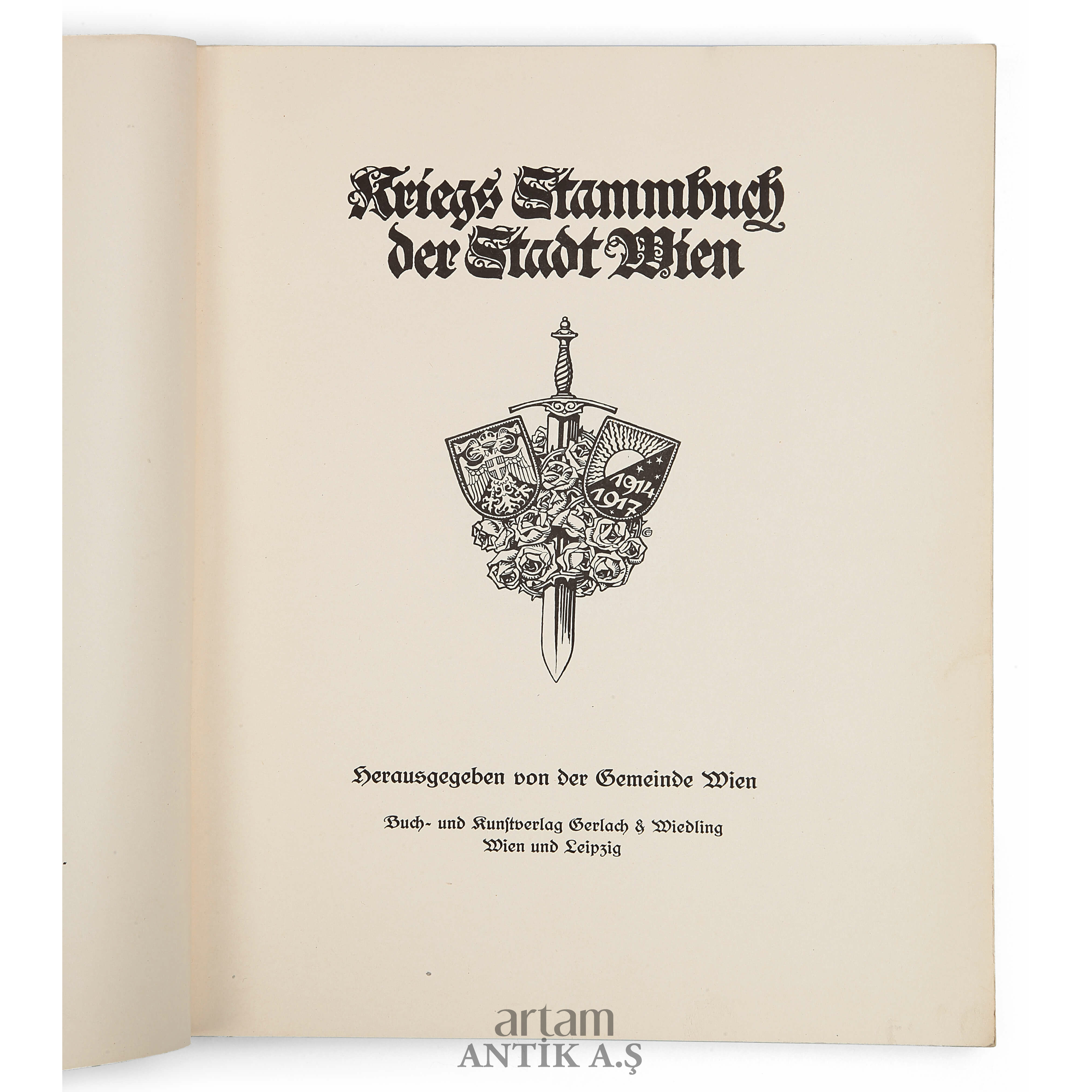 GEMEINDE WIEN Kriegs Stammbuch Der Stadt Wien. Resimleyen: Cl. Brosch ...