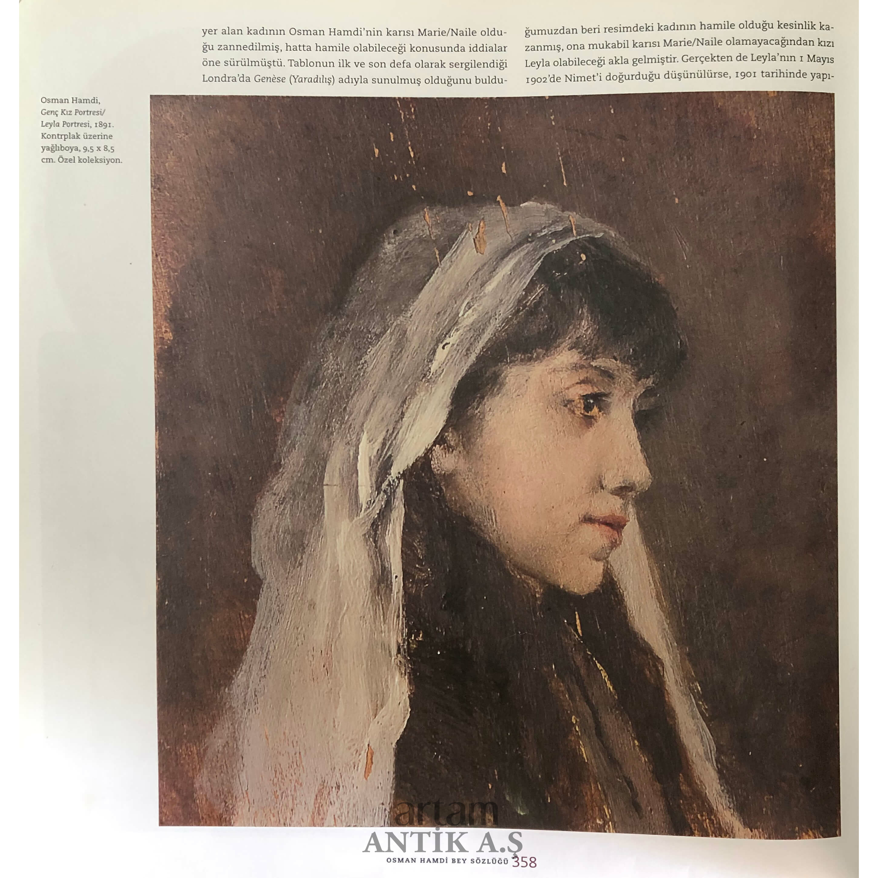 Osman Hamdi Bey (1842-1910) “Leyla'nın Portresi (Osman Hamdi Bey’in ...