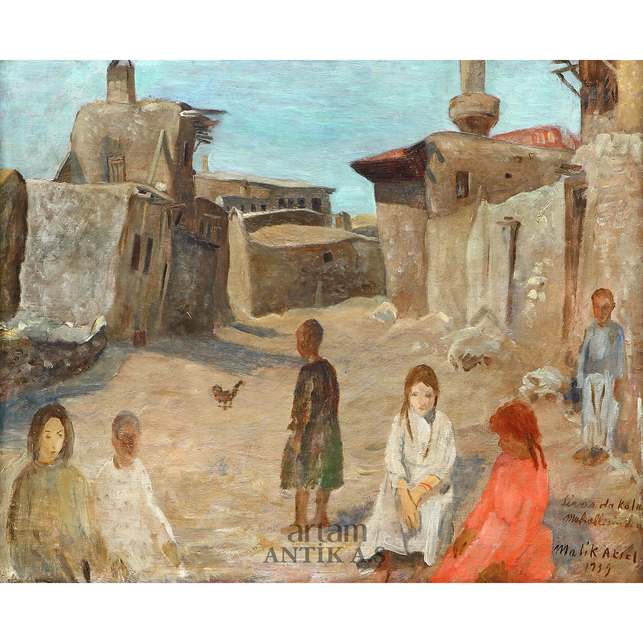 Malik Aksel (1901-1987) "Sivas Kale Mahallesi" - Artam Antik A.Ş. Müzayede