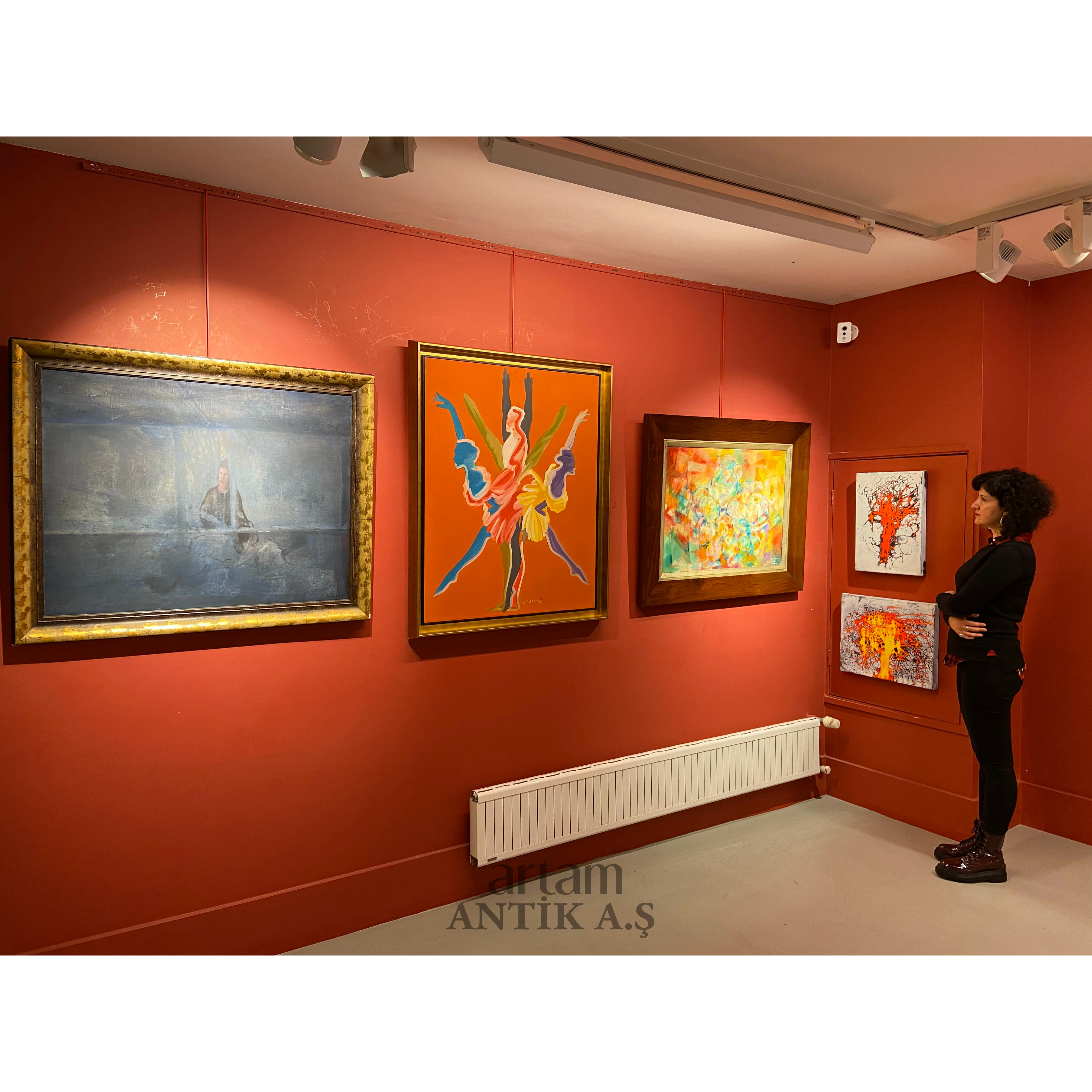 Mustafa Ata (1945) Figüratif Kompozisyon - Artam Antik A.Ş. Müzayede