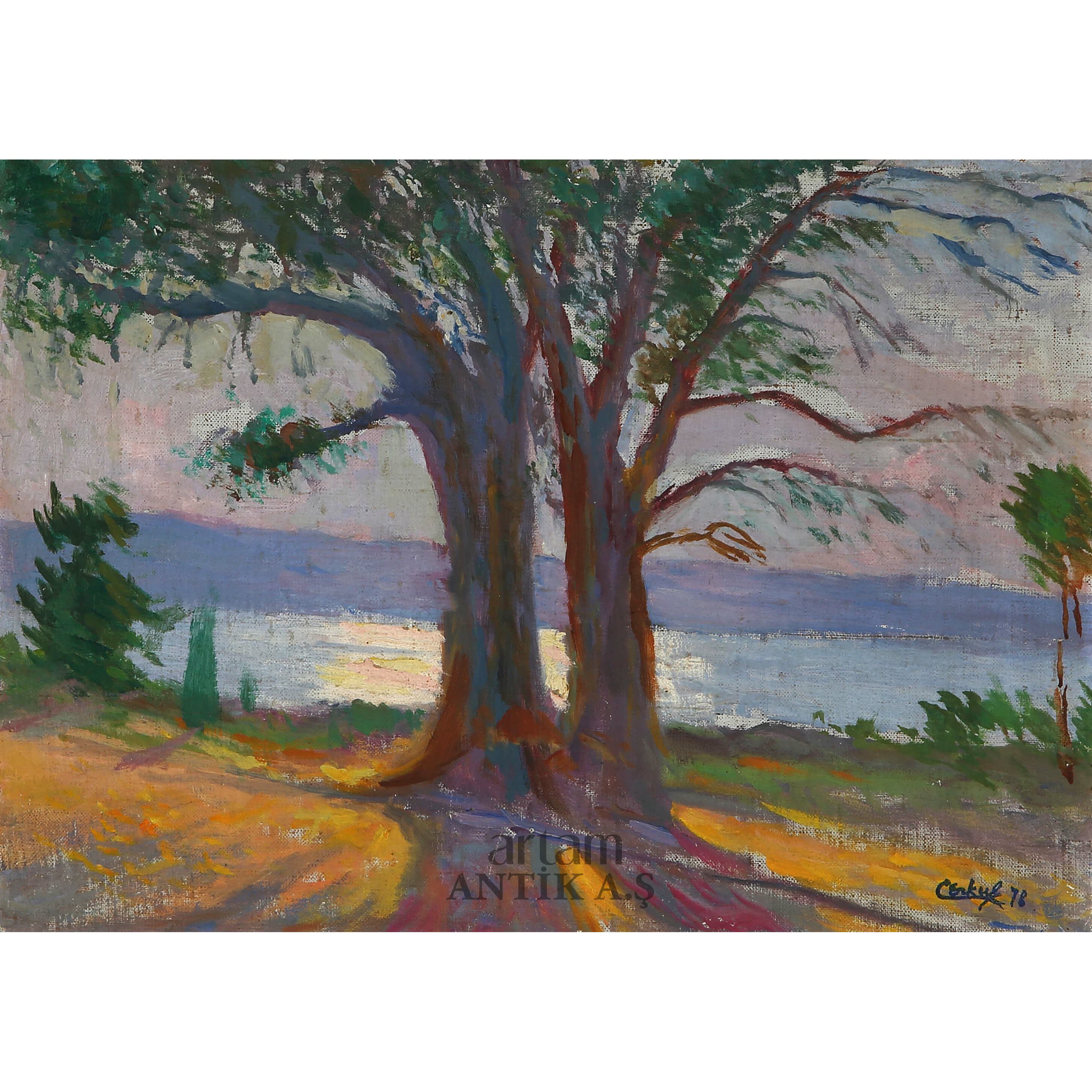 Cevat Erkul (1897-1981) "Aşiyan’dan" - Artam Antik A.Ş. Müzayede