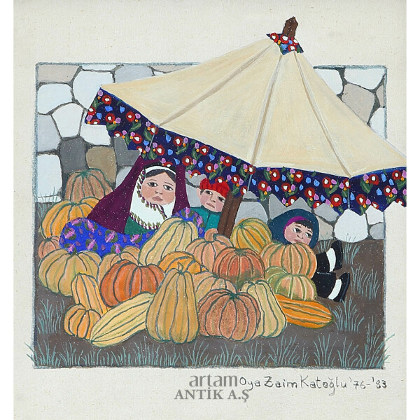 Oya Zaim Katoğlu (1940) Figüratif - Artam Antik A.Ş. Müzayede
