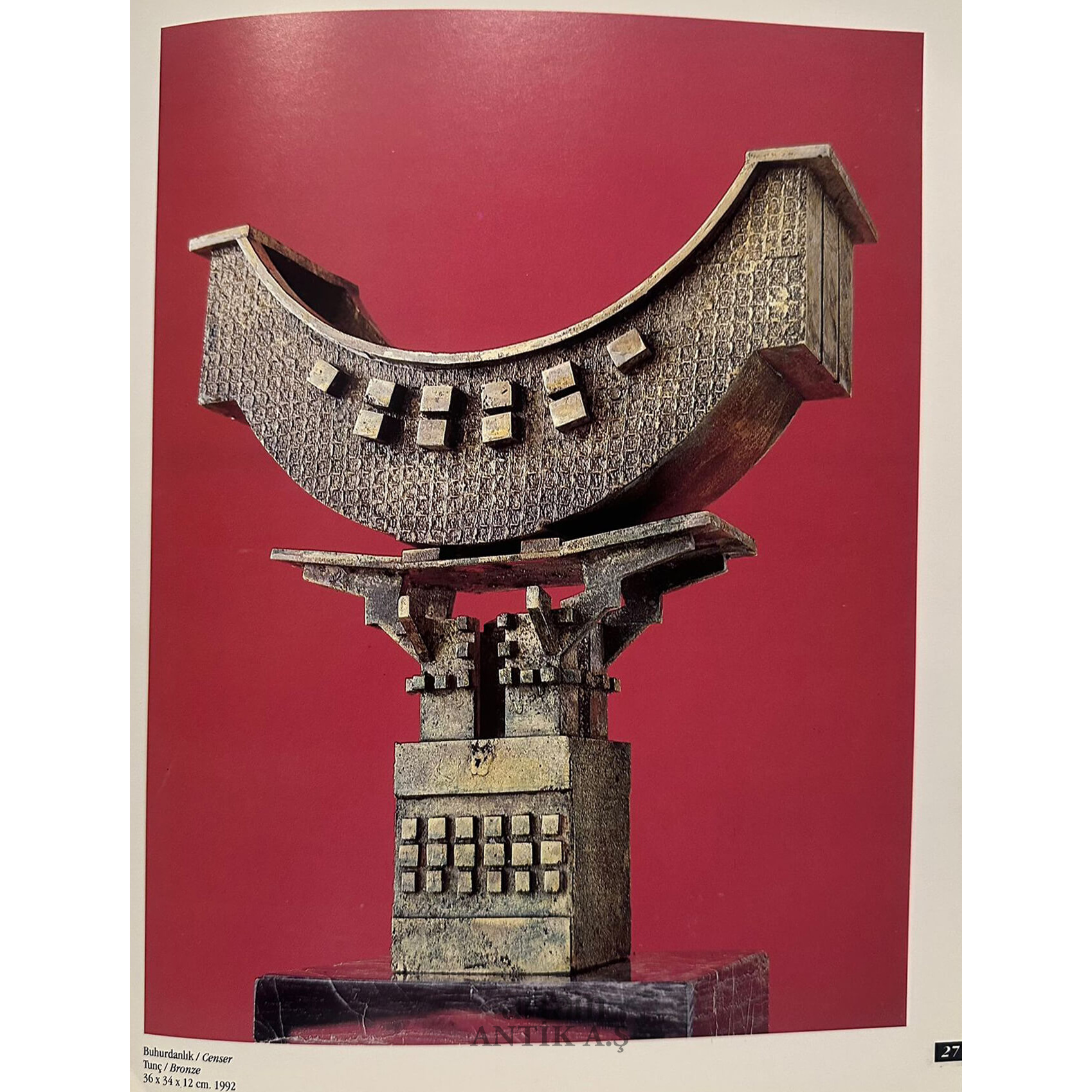 Aloş - Ali Teoman Germaner (1934-2018) "Buhurdanlık" - Artam Antik A.Ş ...