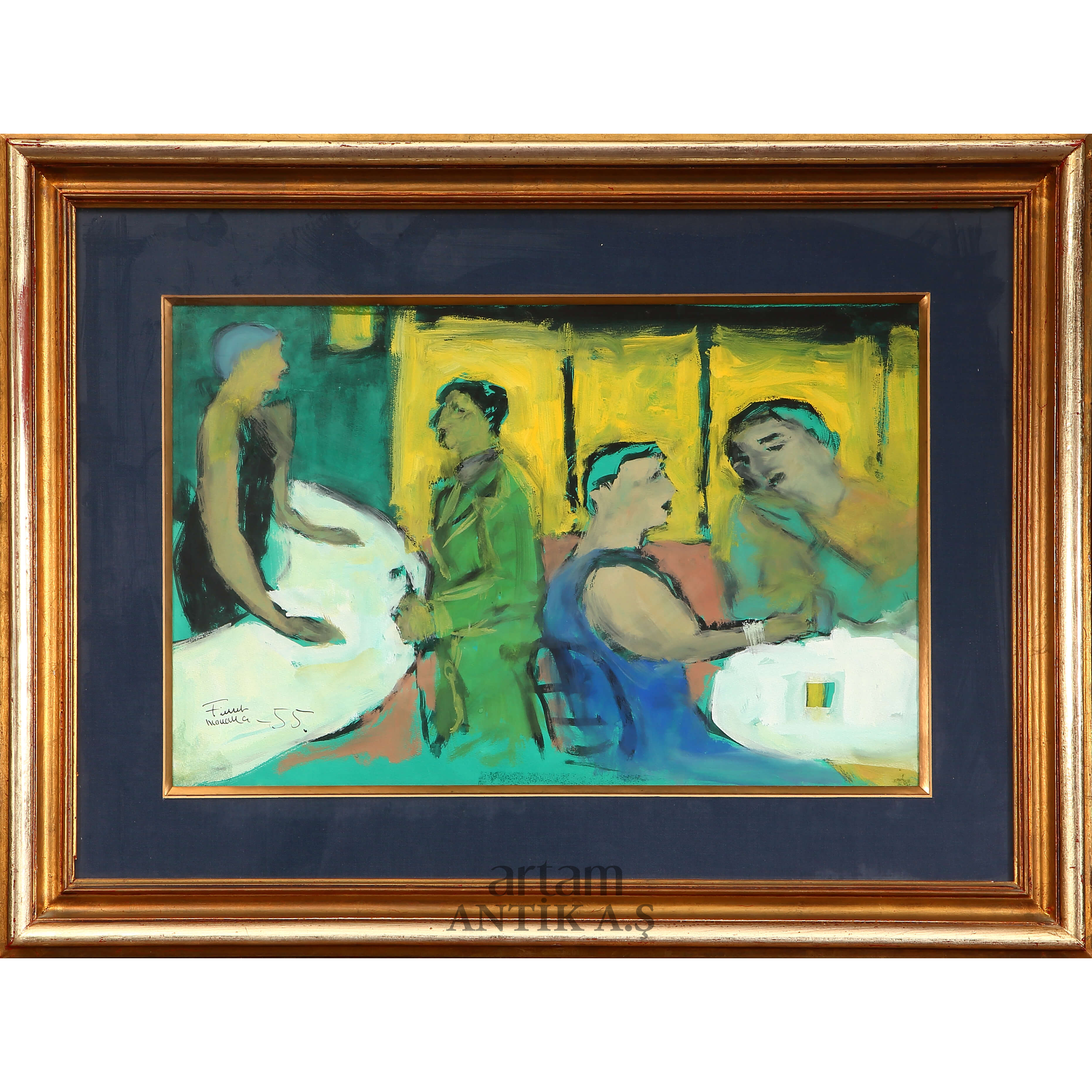 Fikret Mualla (1903-1967) Figüratif - Artam Antik A.Ş. Müzayede