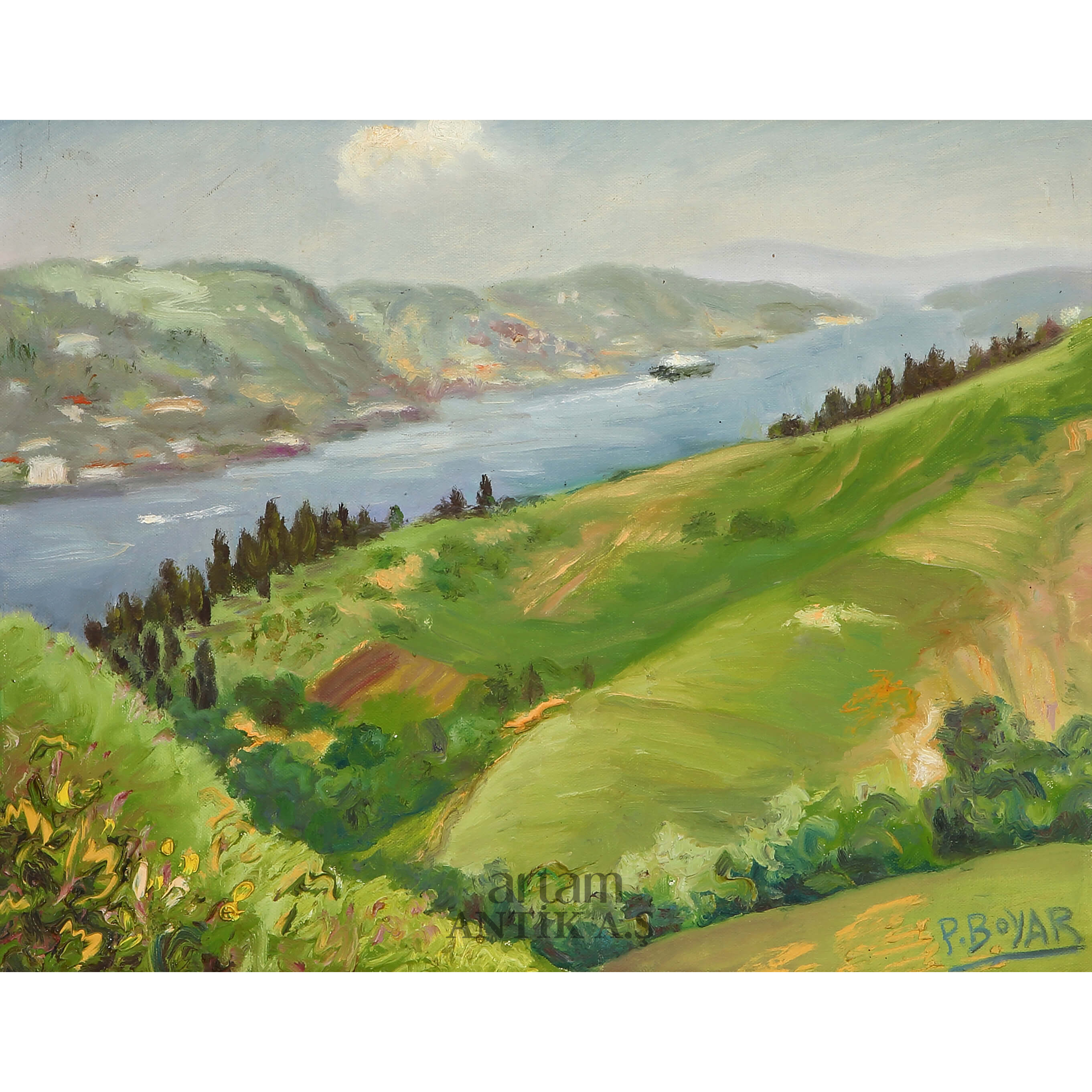Pertev Boyar (1897-1981) "Boğaz" - Artam Antik A.Ş. Müzayede