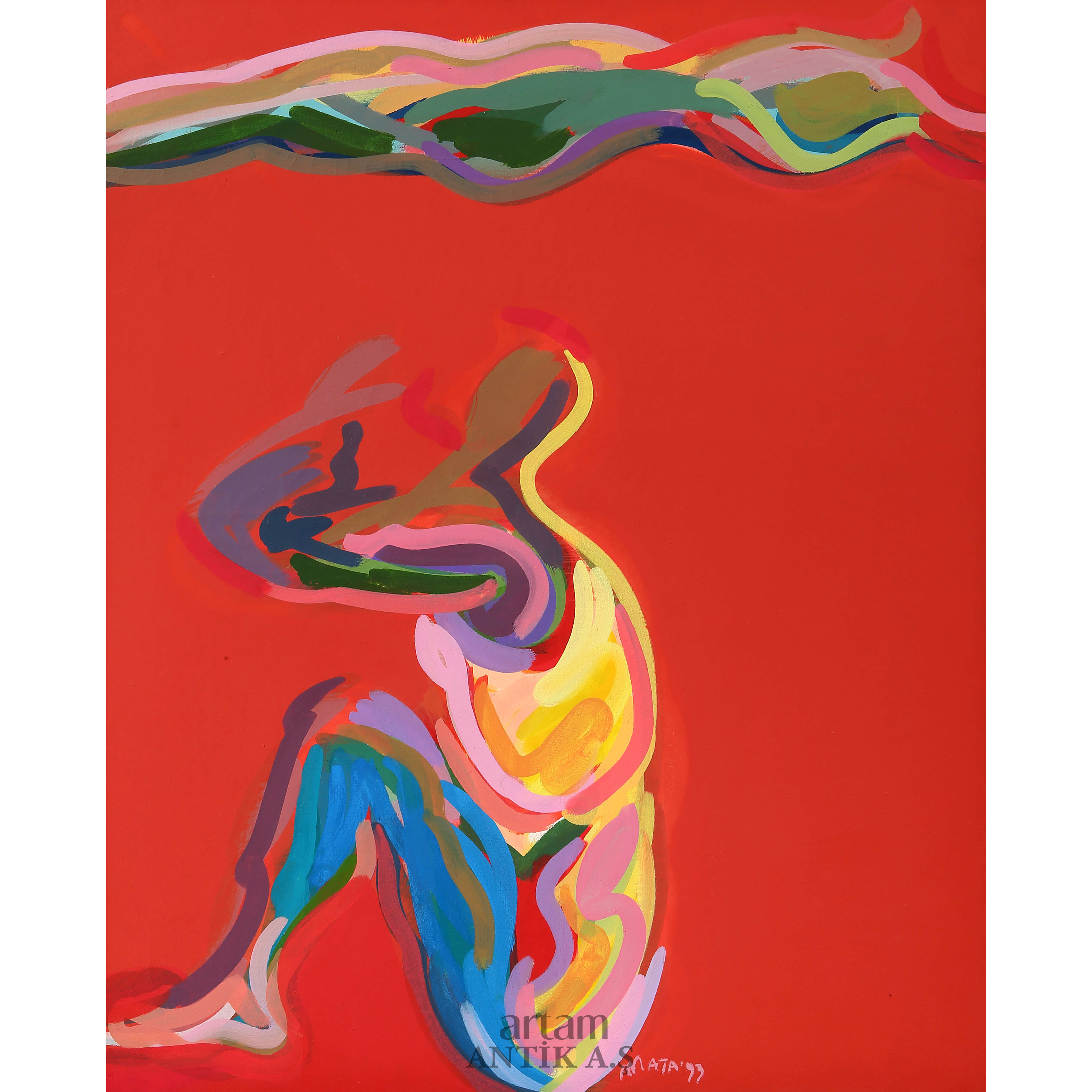 Mustafa Ata (1945) Figüratif - Artam Antik A.Ş. Müzayede