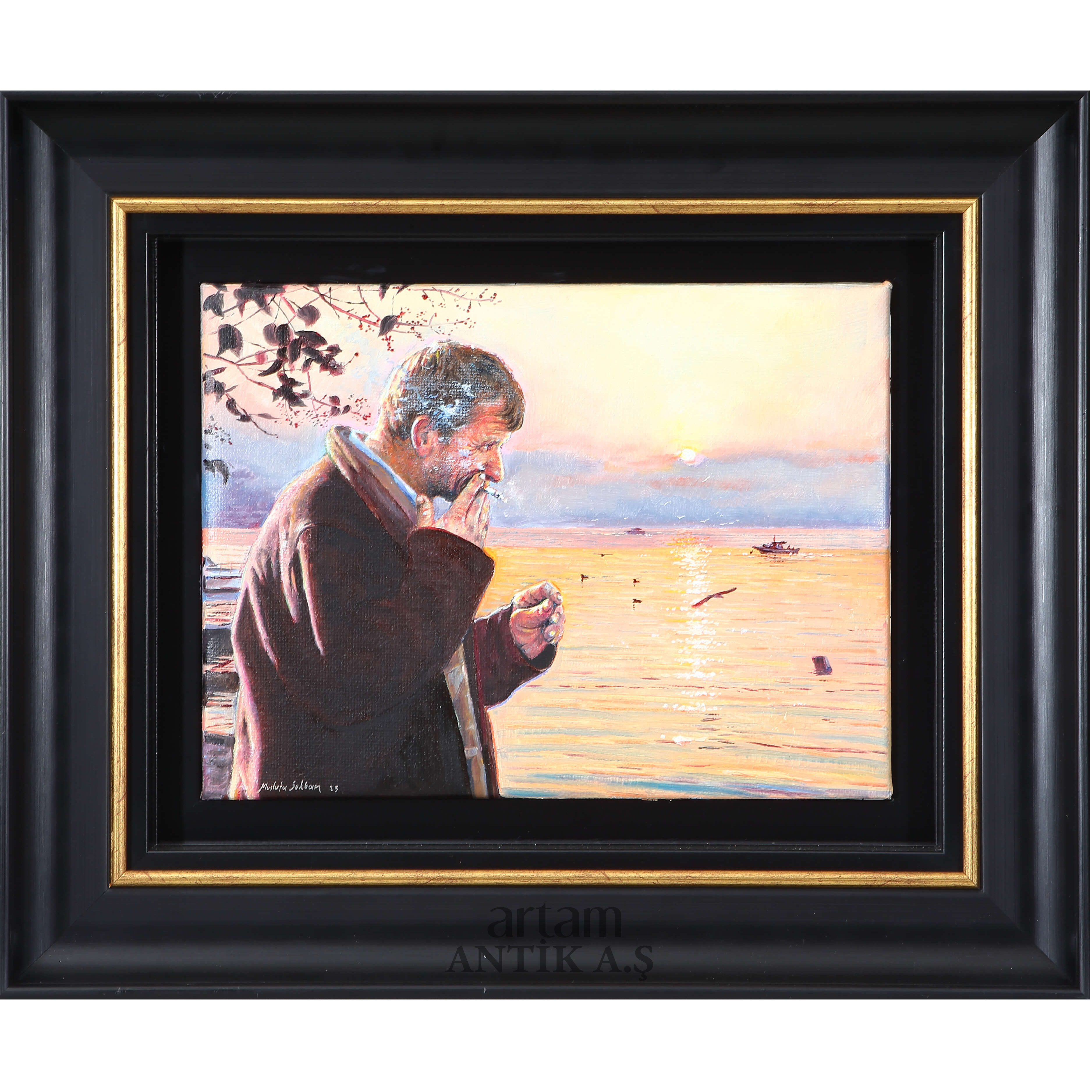 Mustafa Sekban (1950) "Sigaramın Dumanı" - Artam Antik A.Ş. Müzayede