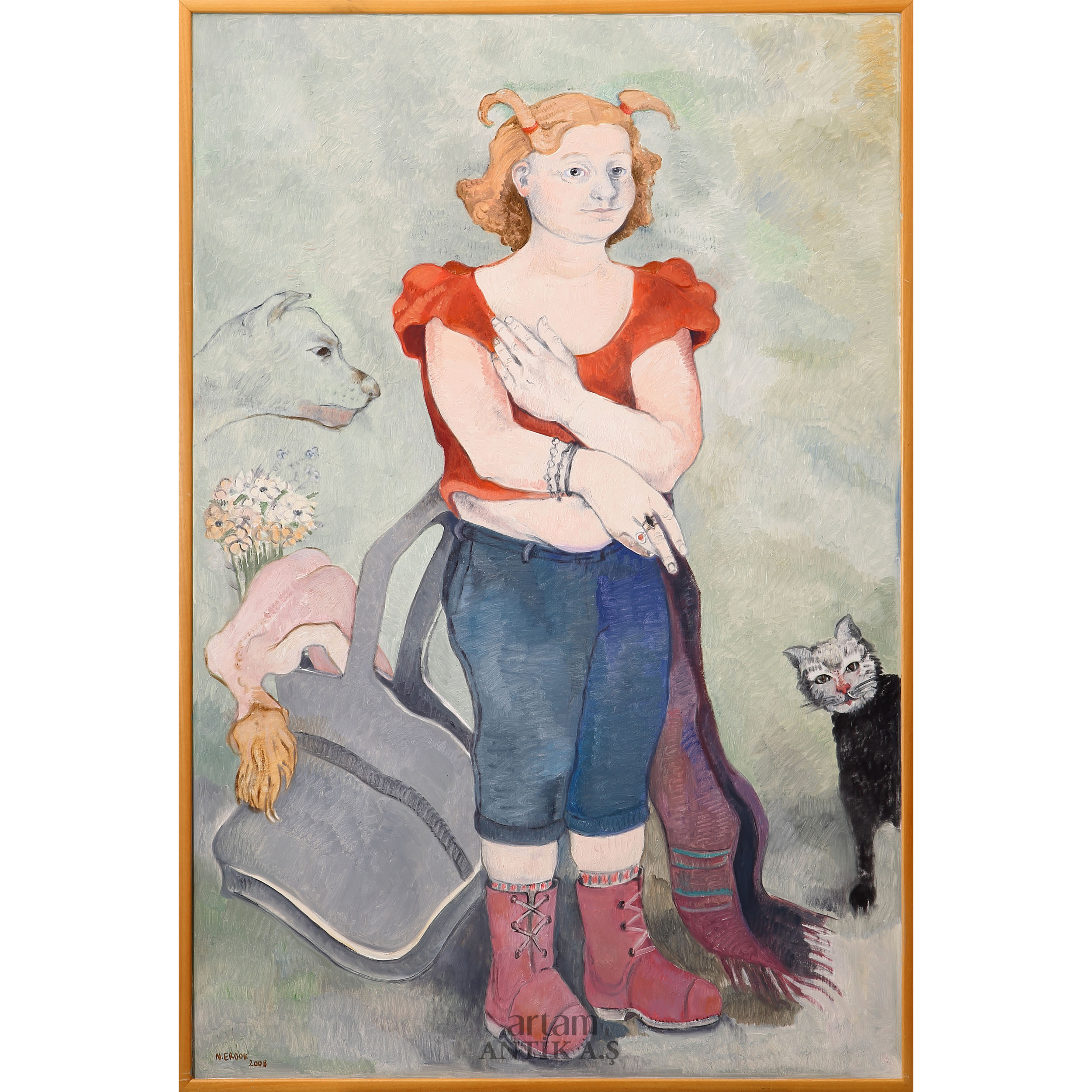 Neş'e Erdok (1940) "Alan'ın Portresi" - Artam Antik A.Ş. Müzayede